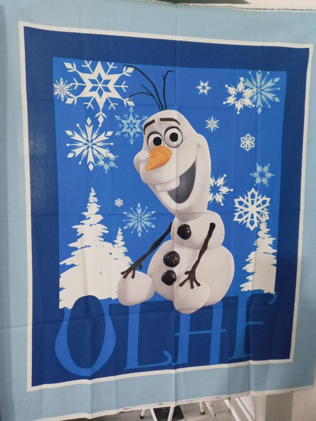 Disney Olaf Fabric Panel With Backing Fabric (winter Theme) - Etsy