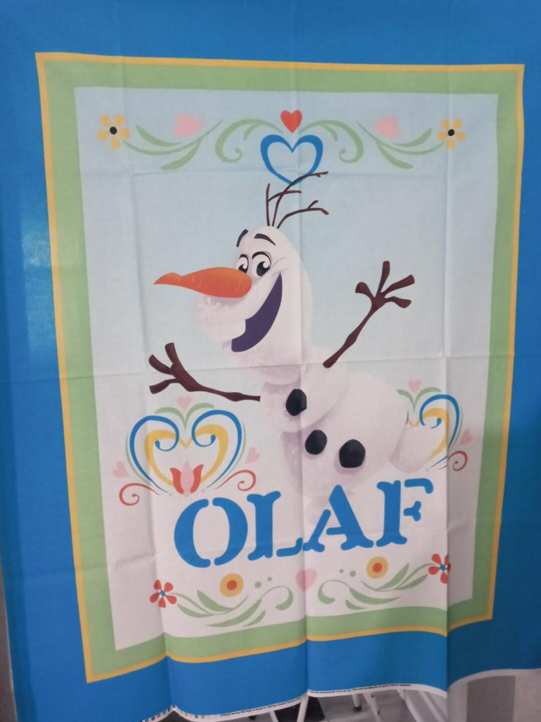Disney Olaf (spring Theme) Fabric Panel and Backing Fabric - Etsy