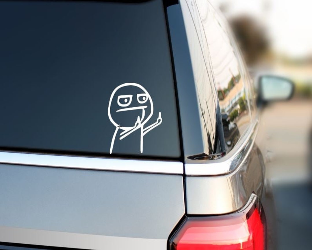 Middle Finger Car Decal, Custom Car Decal, Bumper Sticker, Car Sticker ...