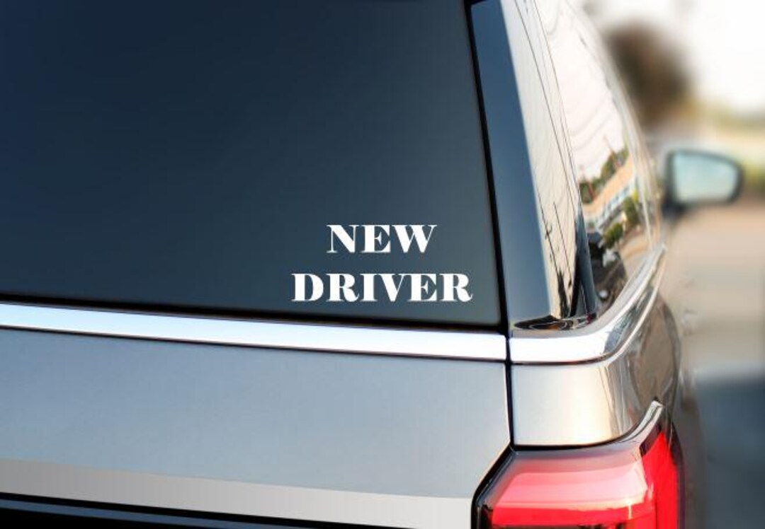 New Driver Car Decal, Custom Car Decal, Bumper Sticker, Car Sticker ...