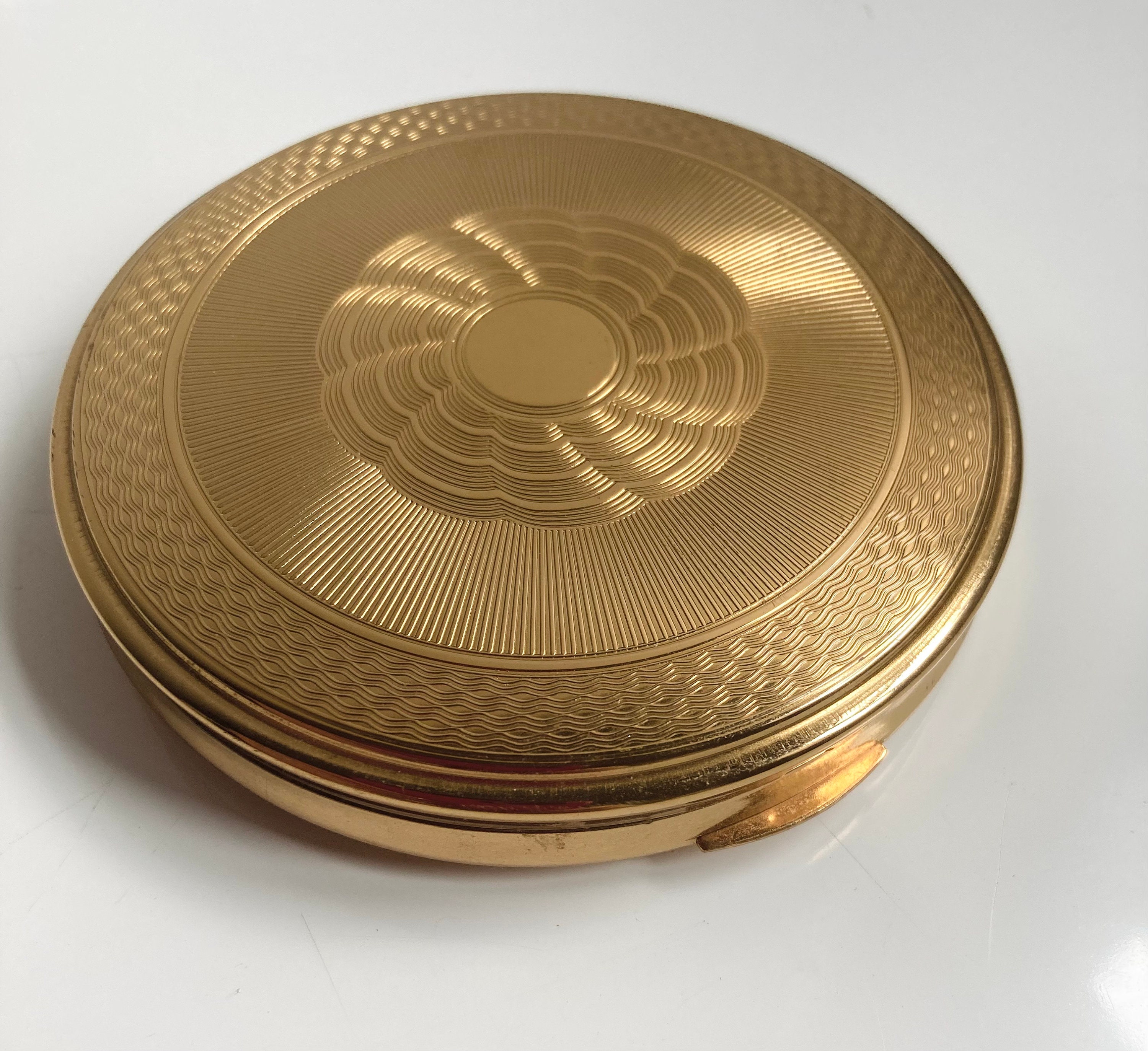 Vintage Powder Compact Mirror Made by Kigu With Etched - Etsy