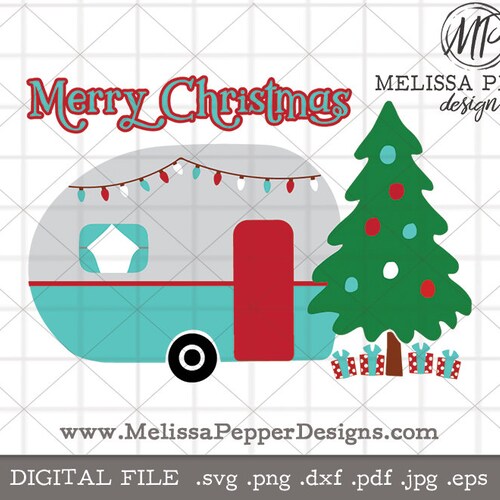 Christmas Camper Svg Christmas RV SVG Silhouette Design - Etsy