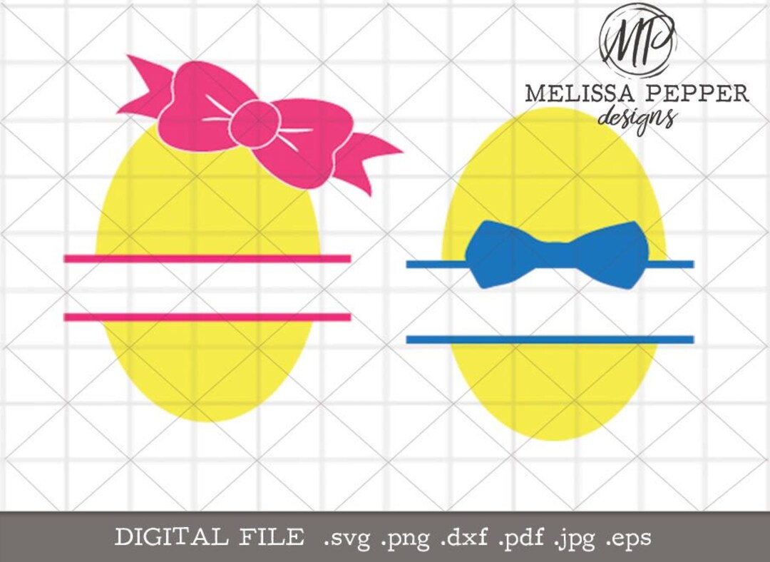Easter Egg Split Monogram Svg,girl Easter Egg Split Svg,boy Easter ...