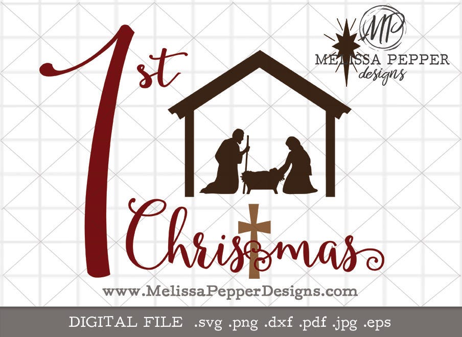 First Christmas Svg,christ Mas Svg,1st Christmas ,religious Christmas ...