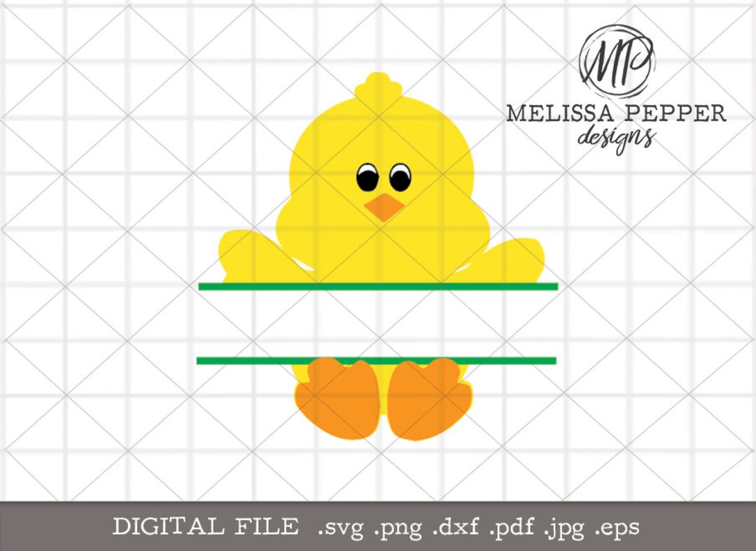 Easter Split Chick Monogram Svg,easter Basket Design,easter Vinyl Decal ...