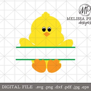 Easter Split Chick Monogram Svg,easter Basket Design,easter Vinyl Decal ...