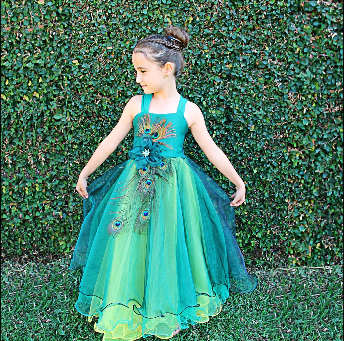 Girls peacock tutu dress Peacock flower girl dress Girls | Etsy