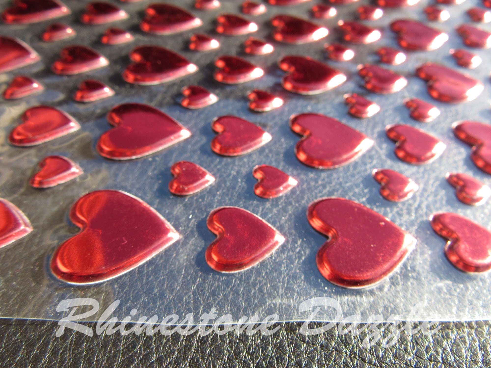 Red heart stickers 86 mix sixed heart stickers self adhesive | Etsy