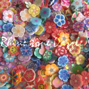 100pcs Fimo Polymer Clay Slices, Fine Slices for Nail Design, Nail Art ...