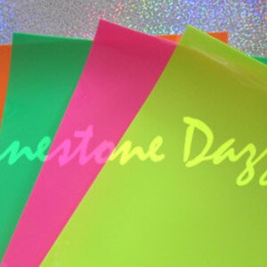 Neon Heat Transfer Vinyl Fluorescent HTV for T-shirts and DIY Projects ...