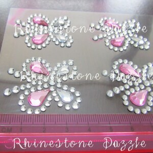 Pink Butterfly Rhinestone Stickers - Set of 10 - Etsy
