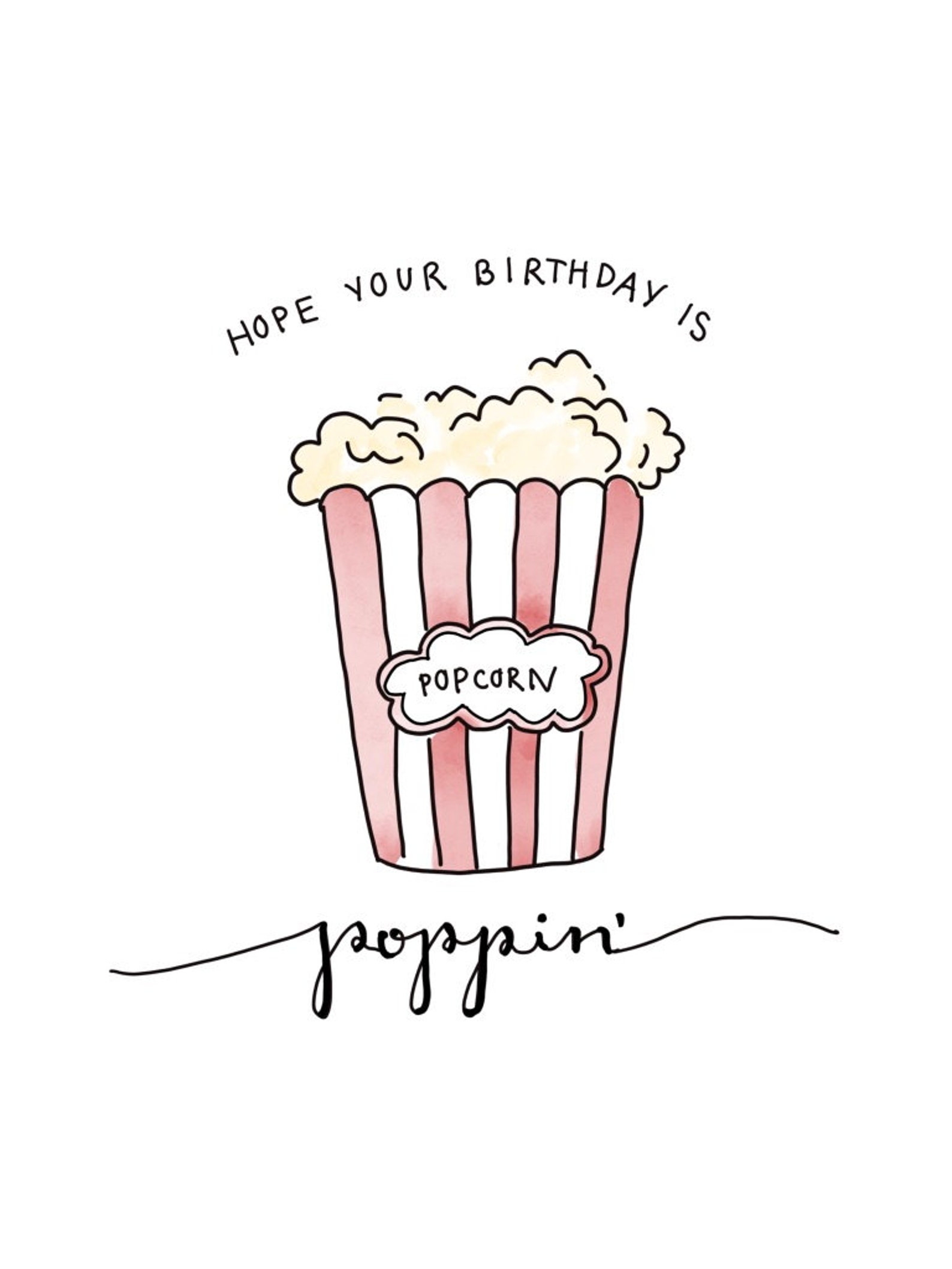 Birthday Card, Hope Your Birthday is Poppin - Etsy