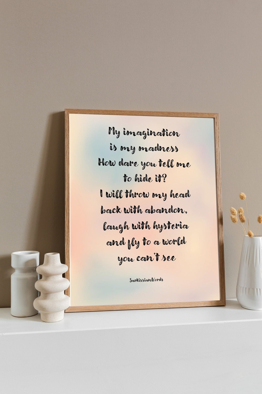 Imagination Poem Print - Etsy