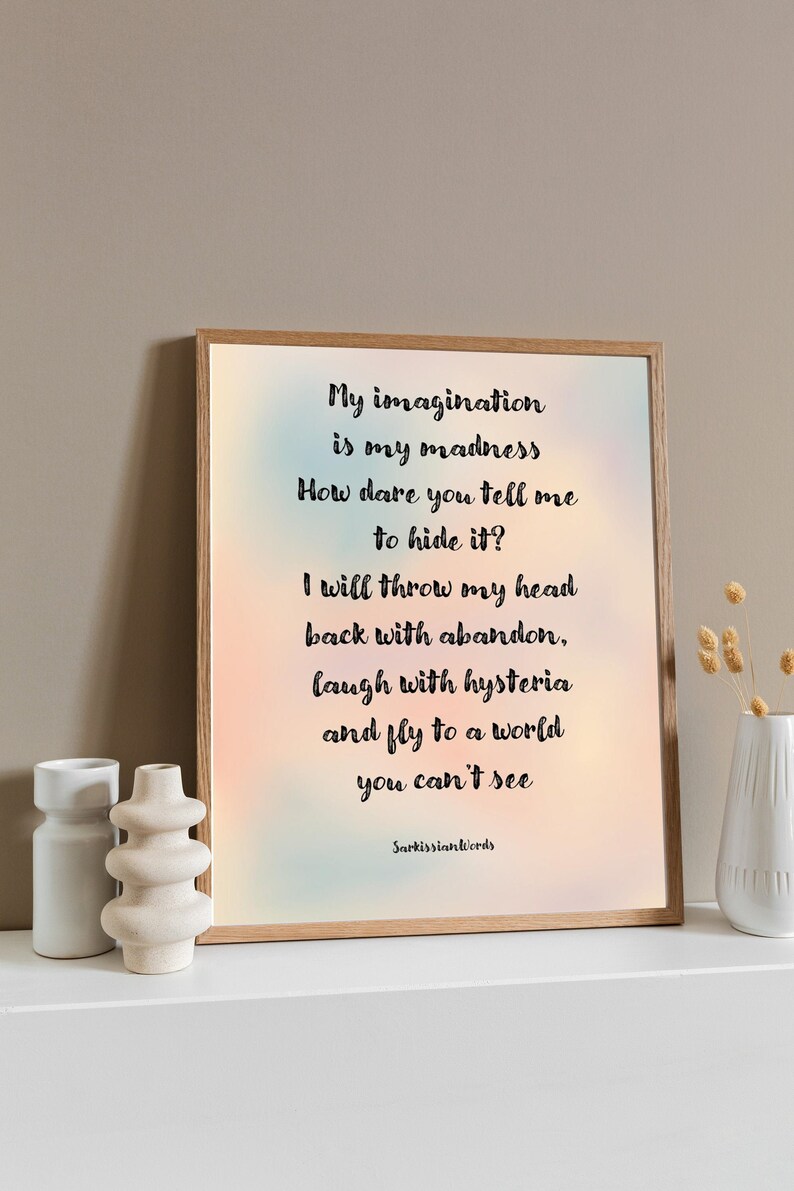 Imagination Poem Print - Etsy