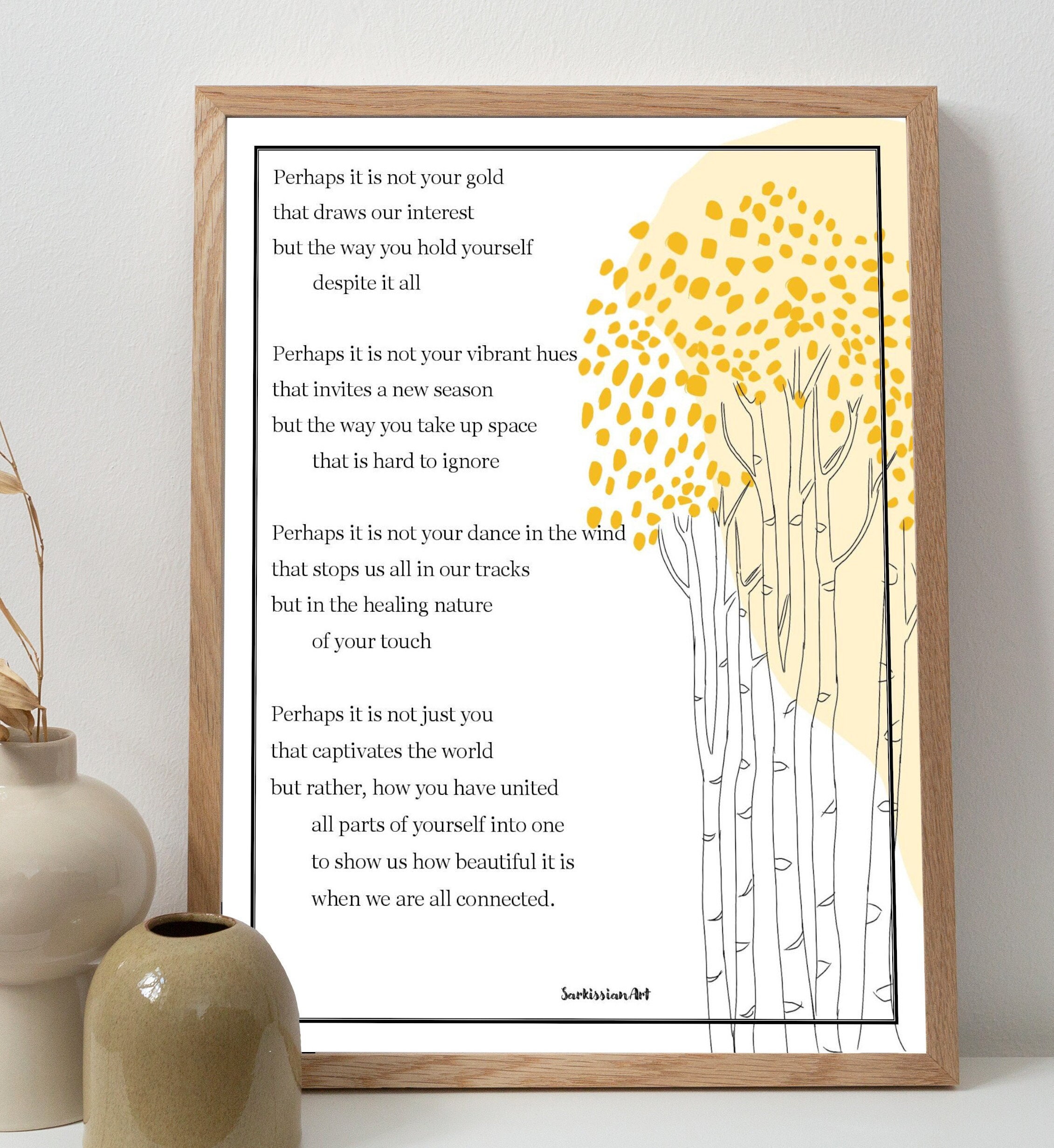 Ode to Aspen Tree Poem Print - Etsy