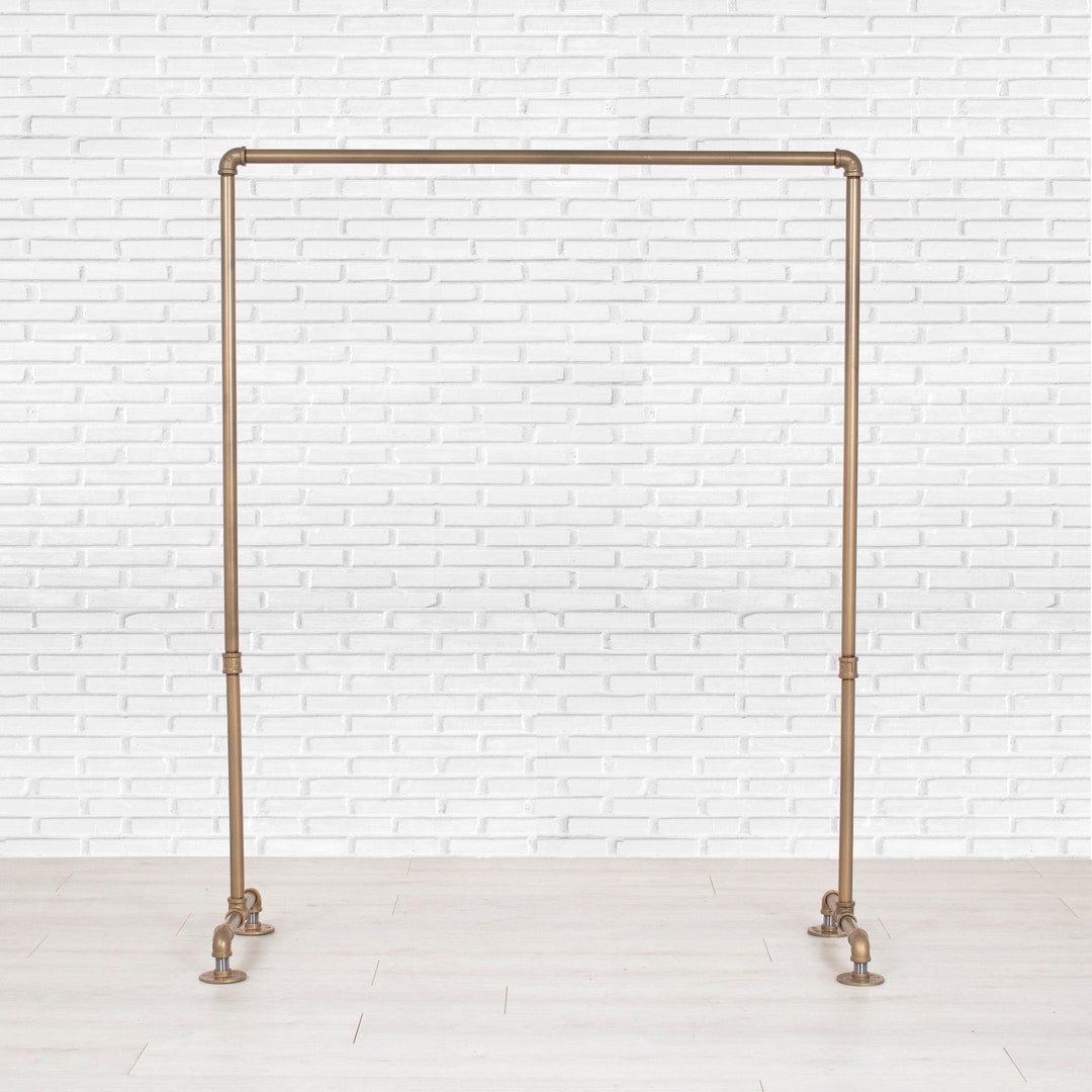 Gold Pipe Clothing Rack, Brass Garment Rack, Bronze Clothes Rack ...