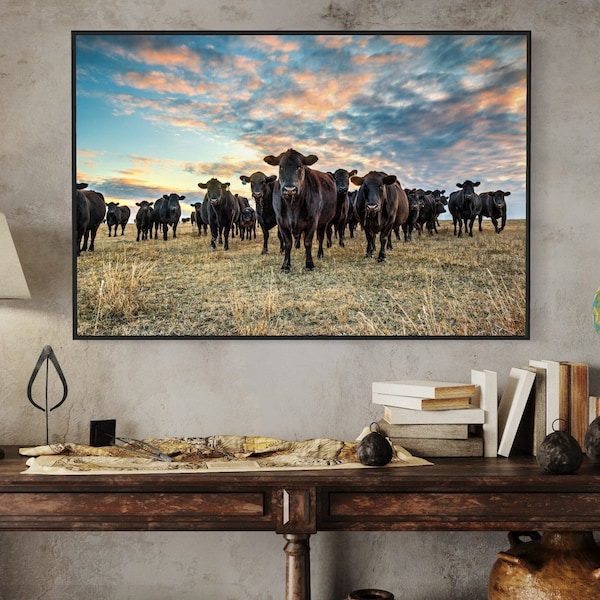 Angus Cattle Canvas - Etsy