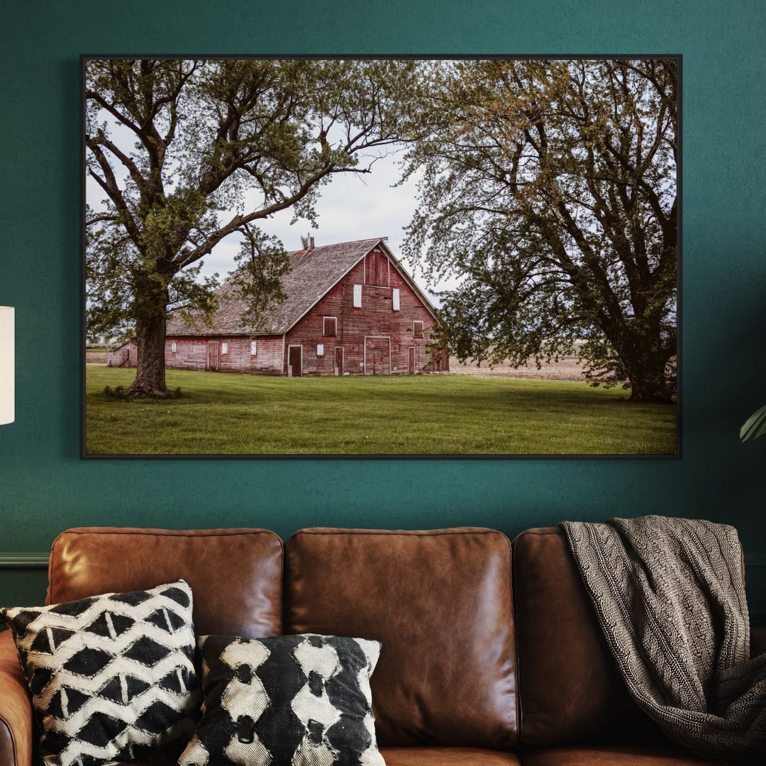 Old Barn Photography - Rustic Red Barn Print - Old Barn Canvas Wall Art ...