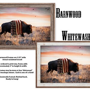 Patriotic Wall Art Bison Canvas Print American Buffalo Art Print USA ...