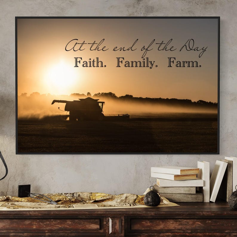 Faith Family Farm - Inspirational Quote About Farming Print - John ...