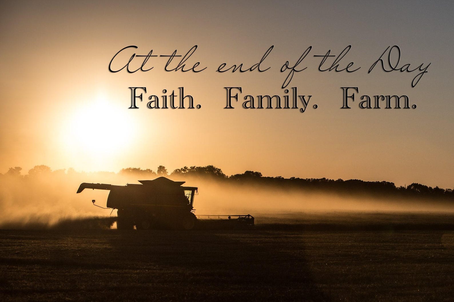 Faith Family Farm - Inspirational Quote About Farming Print - John ...