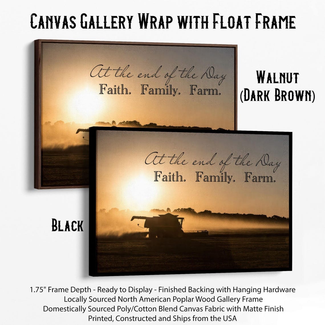 Faith Family Farm - Inspirational Quote About Farming Print - John ...