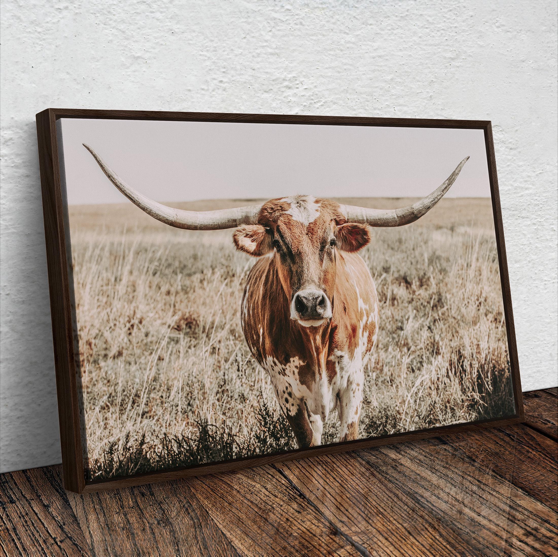 Texas Decor Longhorn Wall Art - Longhorn Cow Canvas - Western Living ...