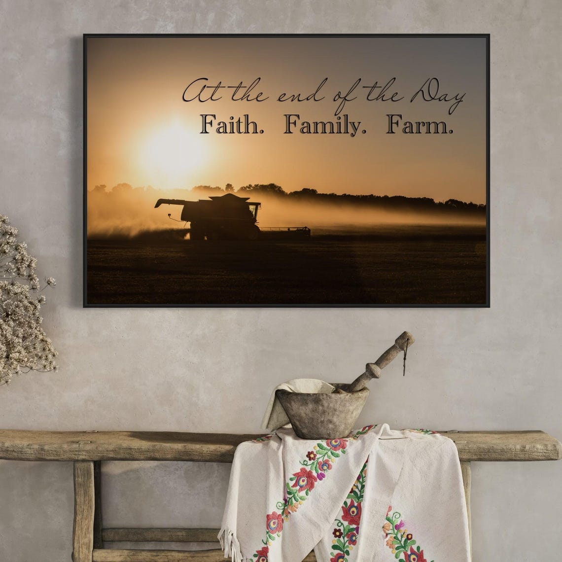 Faith Family Farm - Inspirational Quote About Farming Print - John ...