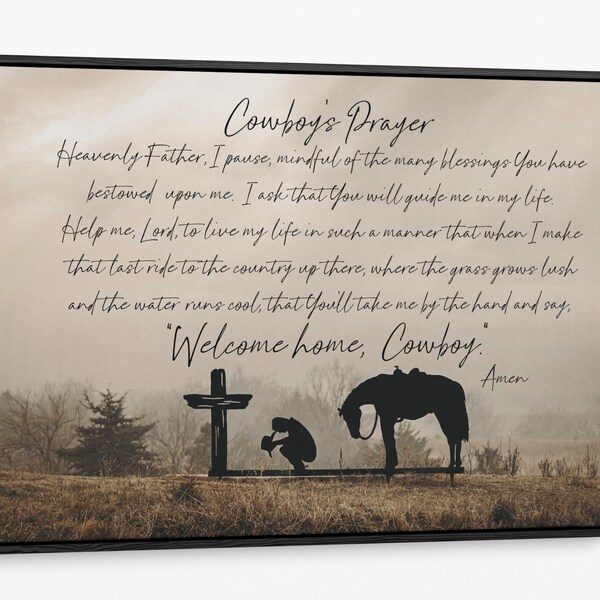 Praying Cowboy - Etsy