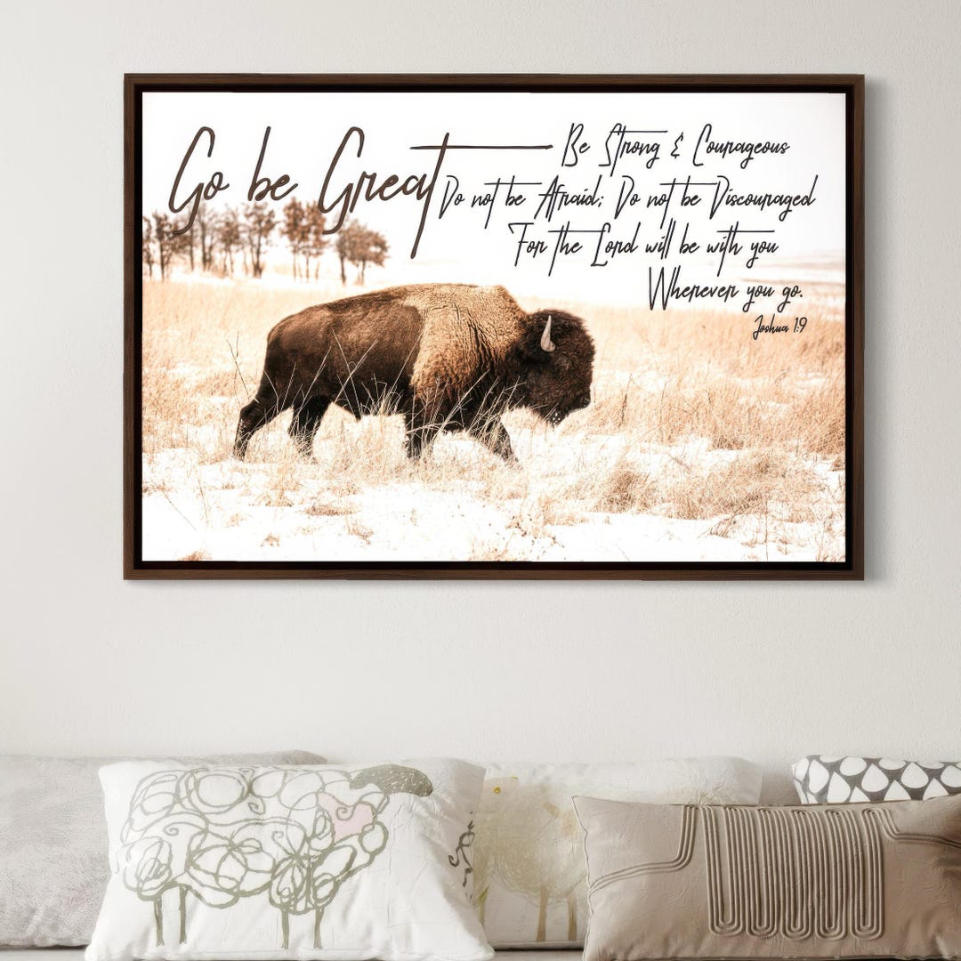 Bible Verse Quotes About Life - Western Nursery Decor Wall Art - Go Be ...