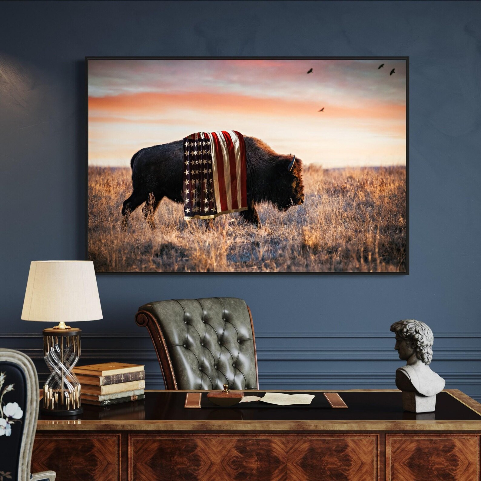 American Flag Patriotic Canvas Print - Americana Buffalo Photography ...