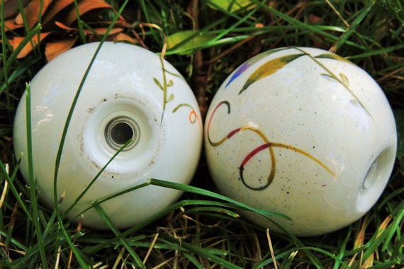 Vintage Salt & Pepper Shakers Round Shaped Ceramic Salt - Etsy