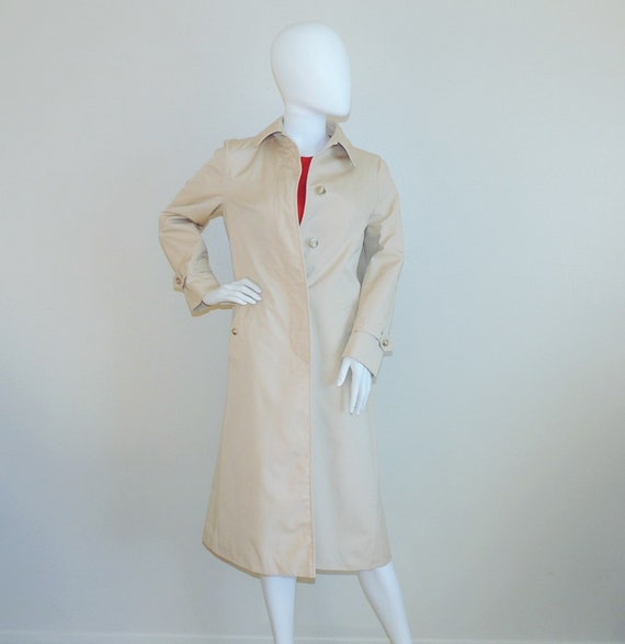 Vintage Diolen Del Mod International Trench Coat, Bei… - Gem