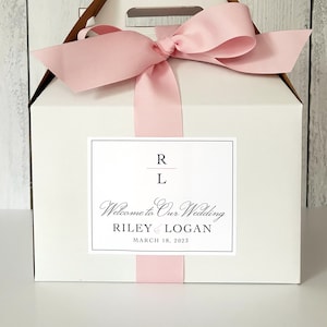 4x5" Large Initials Logo Hotel Wedding Welcome Bag Stickers - Gift Bag ...