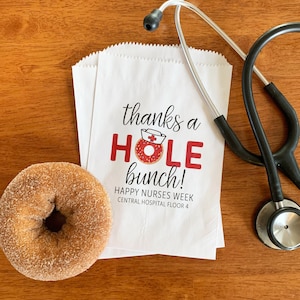Nurses Week Donut Bags LINED - Nurses Week Gift Bags - Nurse ...