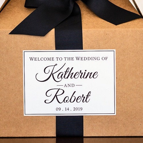 4x5 Large Welcome Bag Stickers for Wedding Guests - Etsy