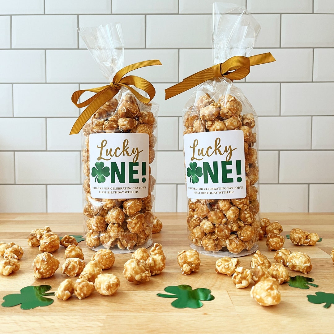 Lucky One Birthday Popcorn Bags & Ribbon St. Patrick's Day 1st Birthday ...