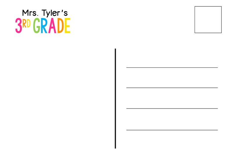 Personalized Happy Mail for Students Teacher Postcards for | Etsy
