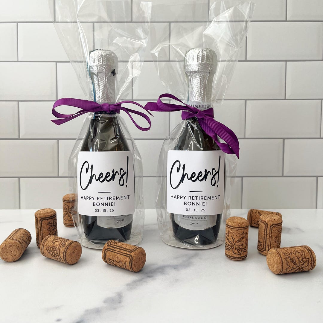 Mini Champagne Bags & Ribbon - Personalized Party Favors // Bottles NOT ...