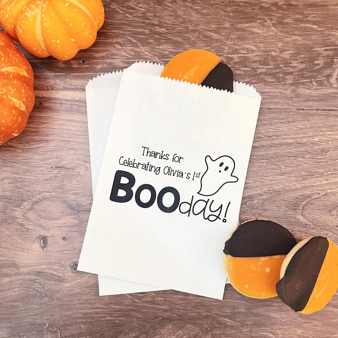 1st Boo Day Birthday Party Favor Bags - Halloween First Birthday Goodie ...