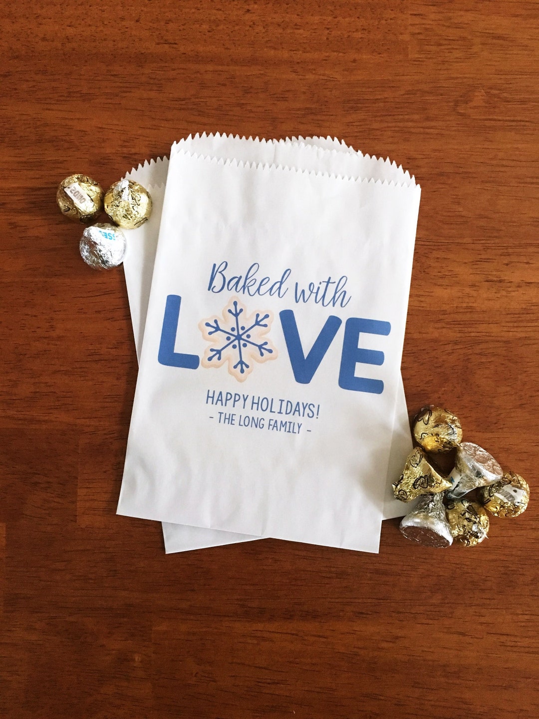 Holiday Treat Bags LINED - Holiday Goodie Bags, Cookie Bags, Candy Bags ...