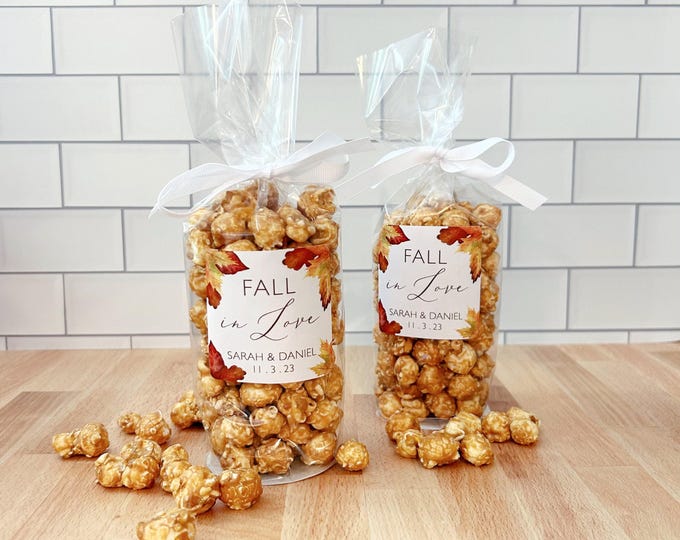Pumpkin Wedding Popcorn Favors Fall Thank You for Poppin' by Favors 3 ...