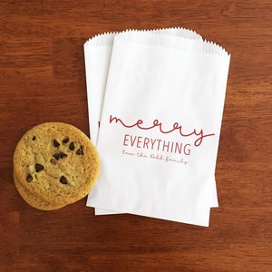 Christmas Treat Bags LINED - Christmas Cookie Bags, Gift Bags, Candy ...