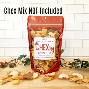 Christmas Gift Bags for Chex Mix, Puppy Chow - Holiday Party Favor Bags ...
