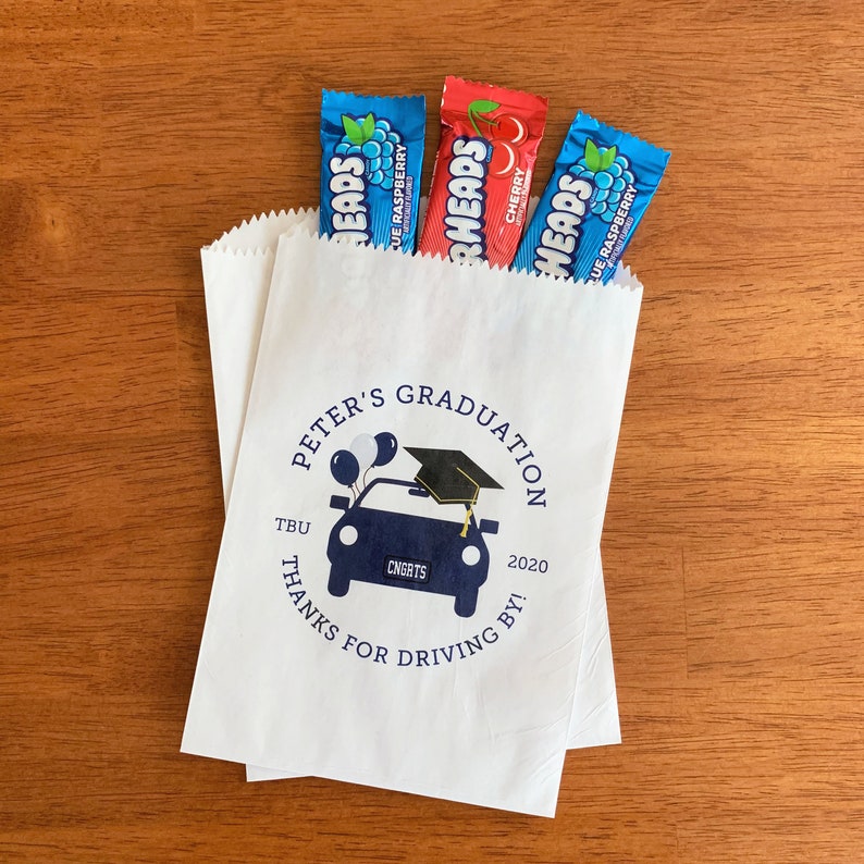 Car Parade Graduation Favor Bags LINED - Etsy