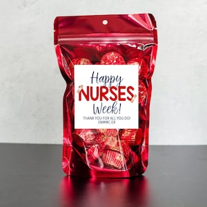 Nurses Week Treat Bags - Candy Bags - Nurse Appreciation Week Gift ...