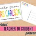 Welcome Postcards to New Students - Teacher Letters to Class - Teacher ...