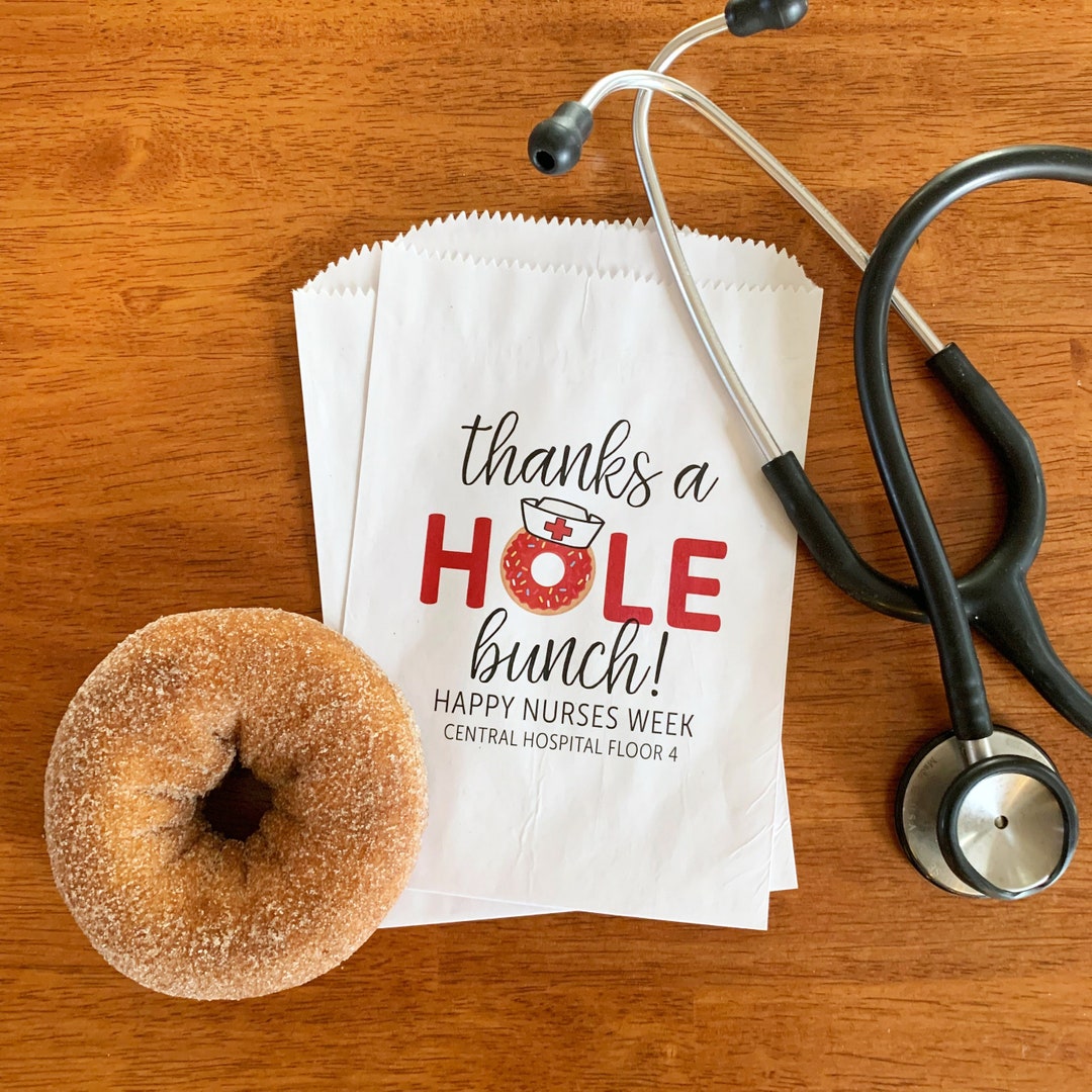 Nurses Week Donut Bags LINED - Nurses Week Gift Bags - Nurse ...