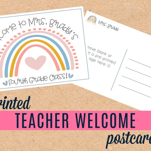 Welcome Postcards for Students Teacher Notes to Students | Etsy