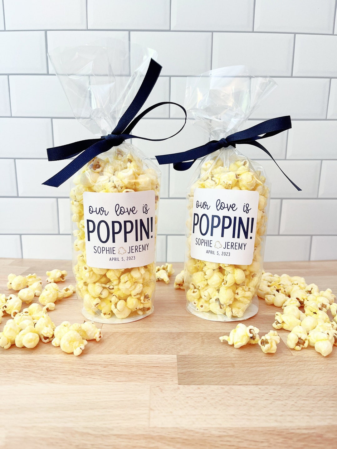 Wedding Popcorn Bags & Ribbon Our Love is Poppin Party Favors for ...
